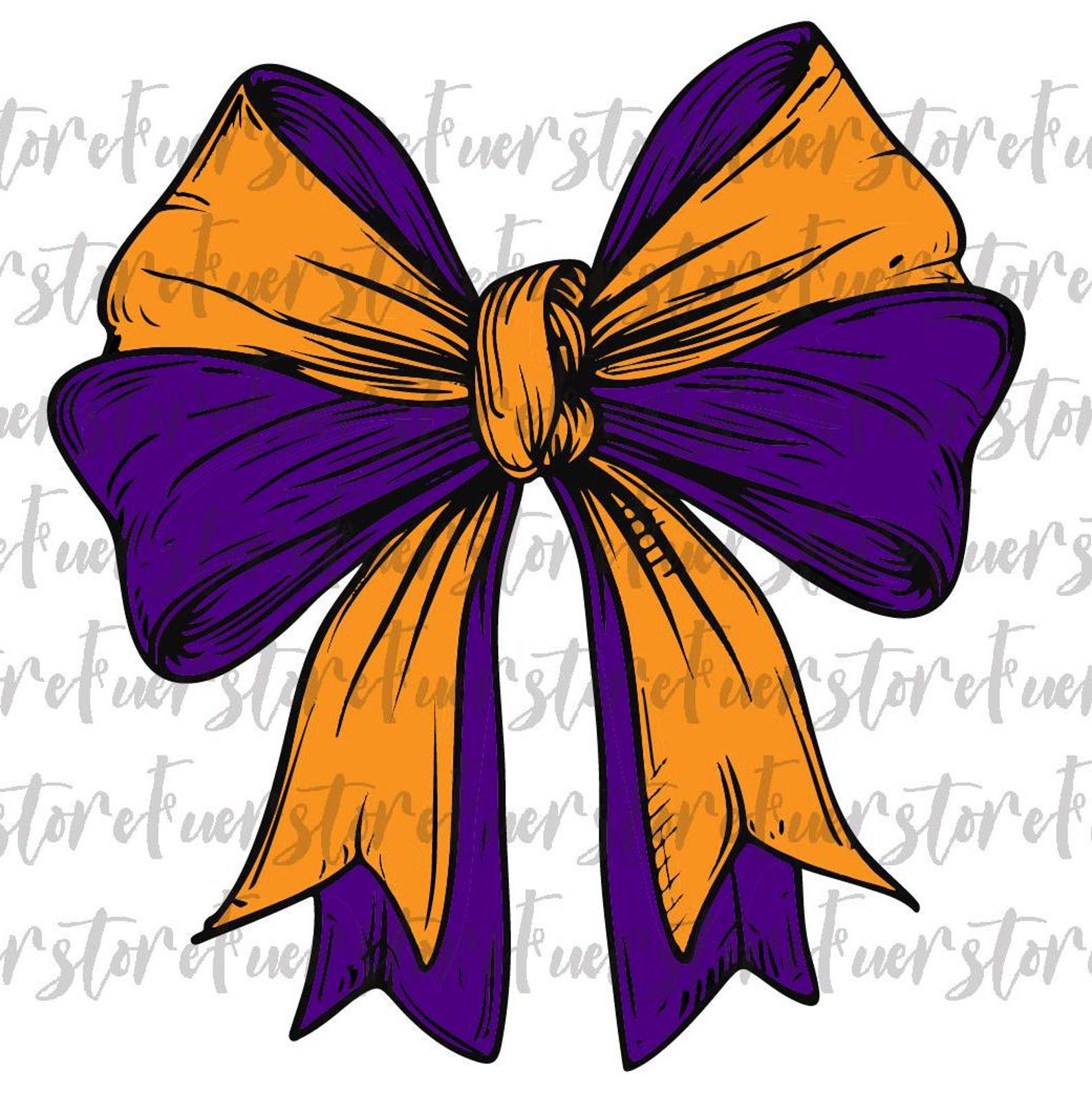 Purple and Gold Football Png, Mascot Png, Game Day Png, Purple Bow Png ...