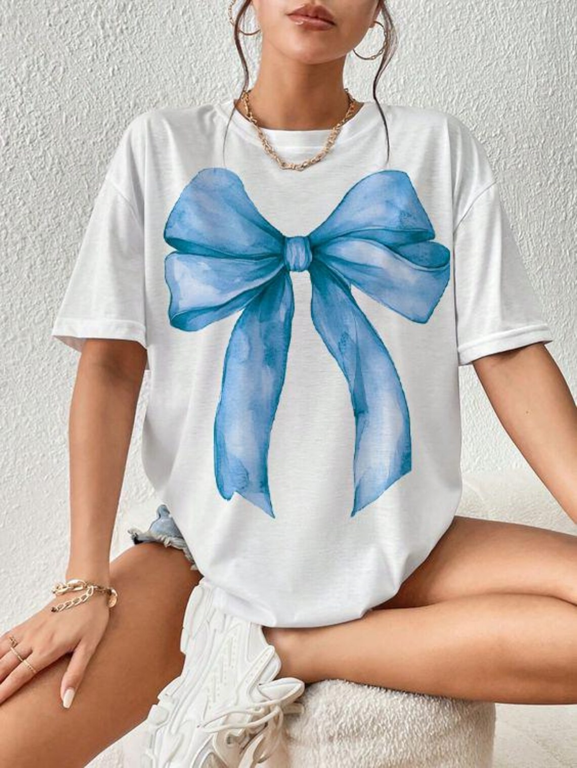 Realistic Blue Coquette Ribbon Bow PNG, Blue Bow Watercolor ...