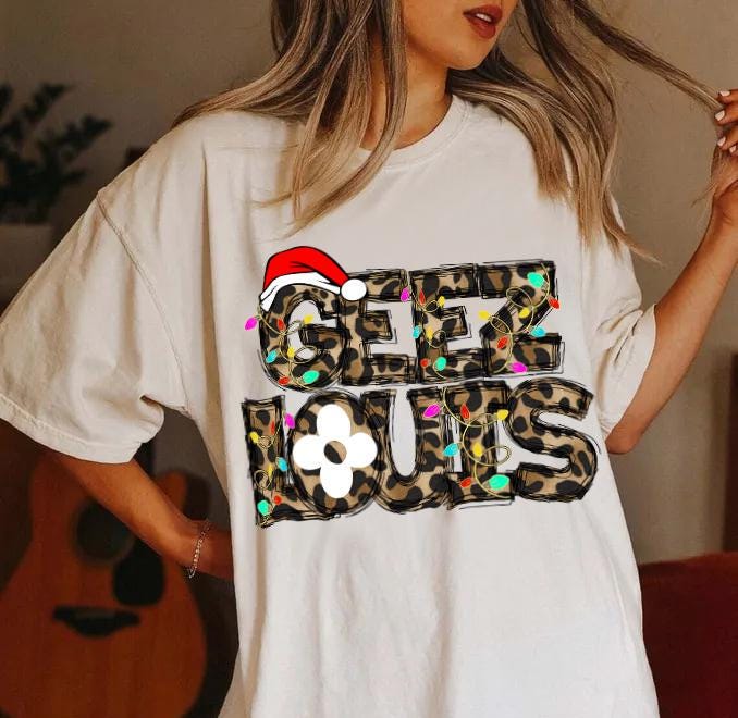 Geez Louis Png, Leopard Louis Png, Funny Sublimation, Boujee Christmas ...