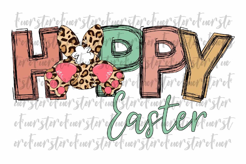 Happy Easter PNG, Easter Bunny Png, Easter Sublimation, Bunny Png ...