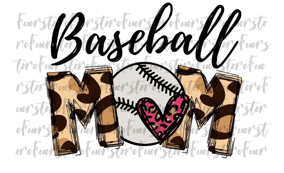 Baseball Mom PNG, Leopard Baseball Png, Sublimation Baseball Design ...