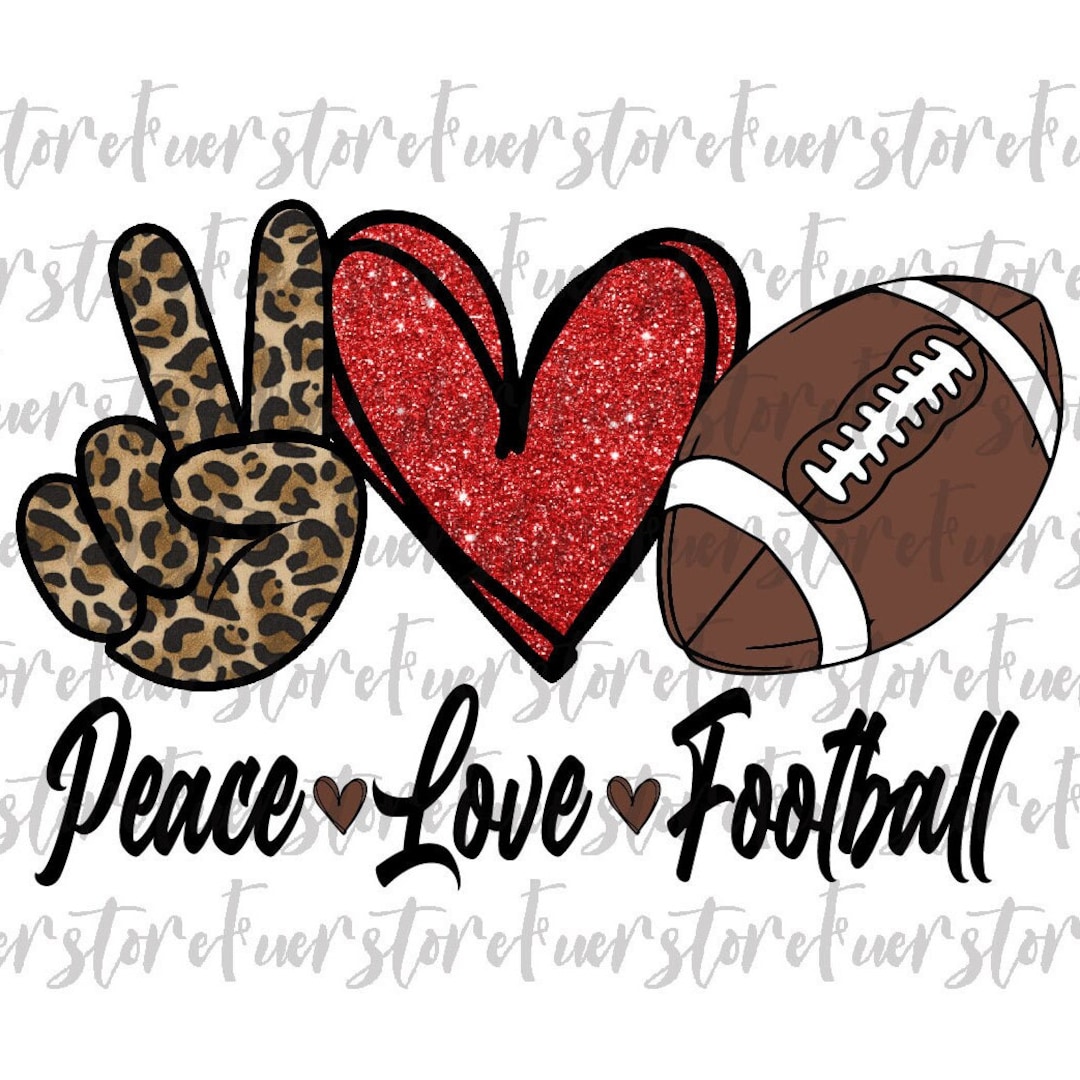 Peace Love Football PNG, Fotball Png, Leopard Football Png, American ...