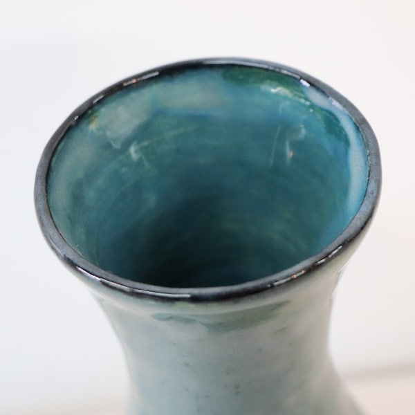 Teal Flower Vase - Etsy