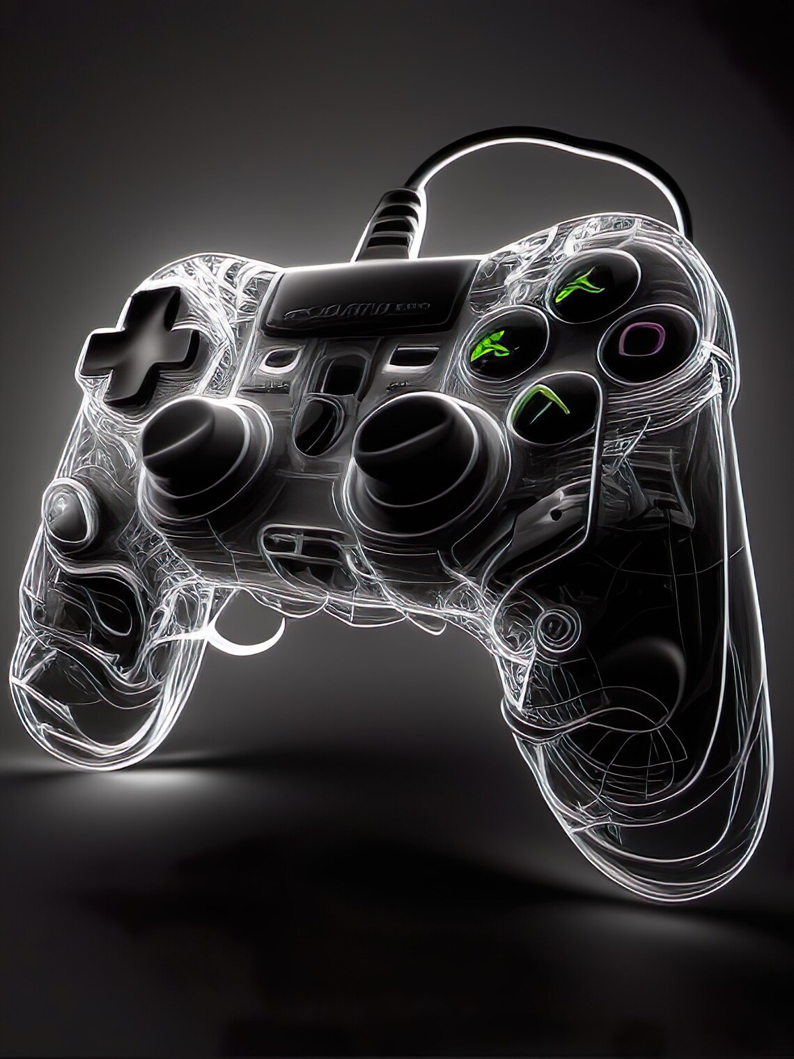 Gaming Neon Lights Controller Digital Artwork Download - Etsy