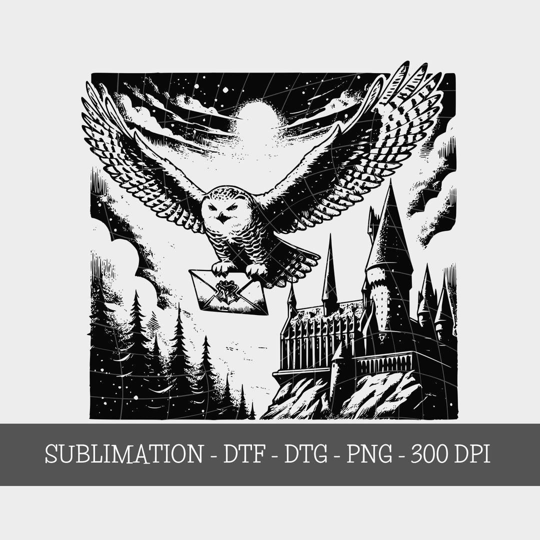 Magic Owl Post, Wizard Castle School PNG SVG Clipart (digital Download ...