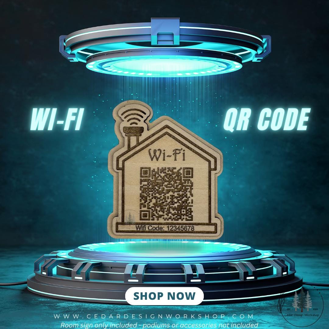 Wi-fi QR Code Fridge Magnet - Etsy