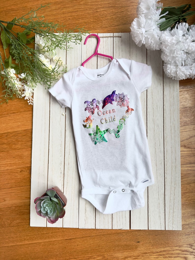 Ocean Child Onesie®, Cute Onesie®, Bodysuit, Baby, Ocean/sea Theme ...