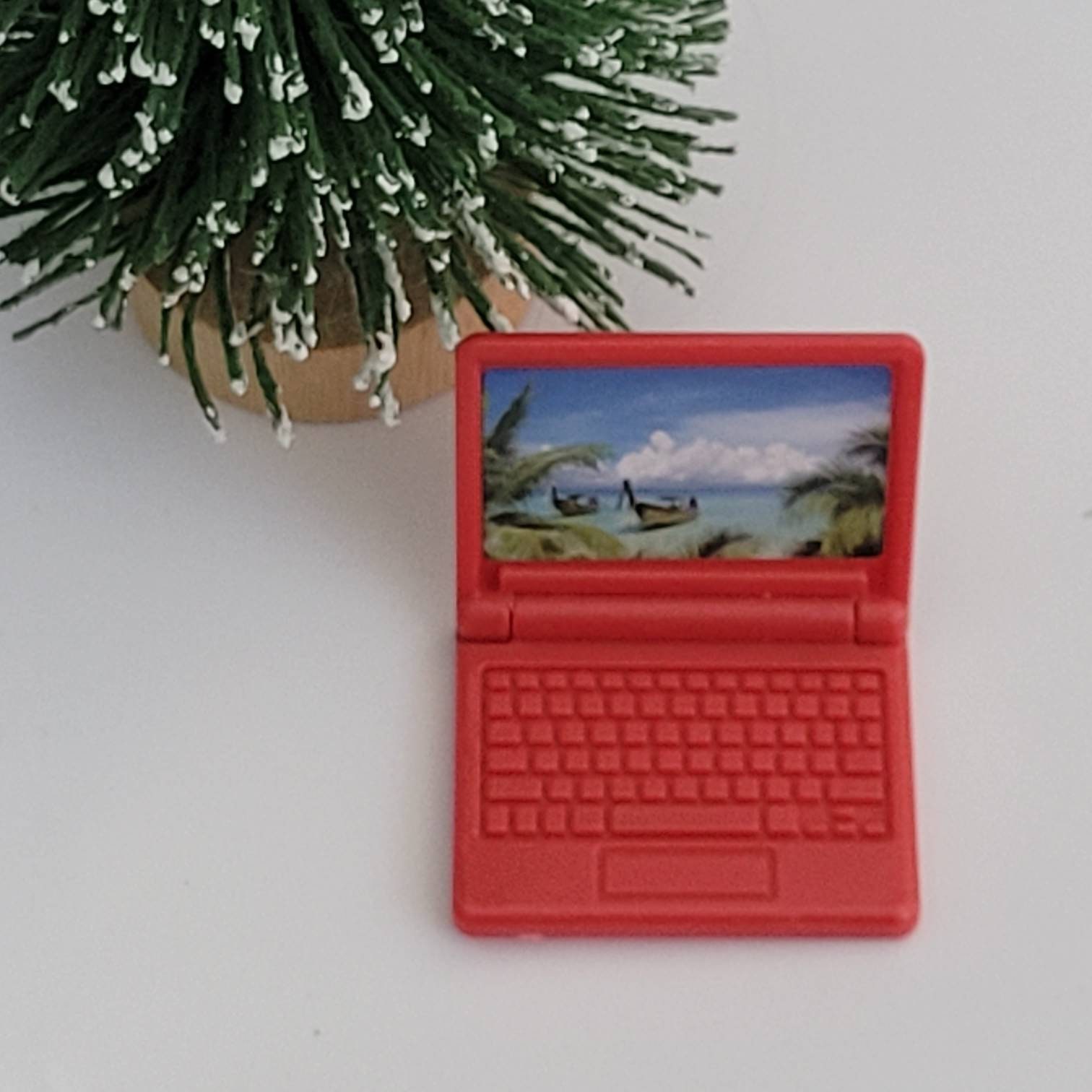 Red Elf Laptop Computer, Elf Laptop, Elf Prop Computer, Christmas Elf ...