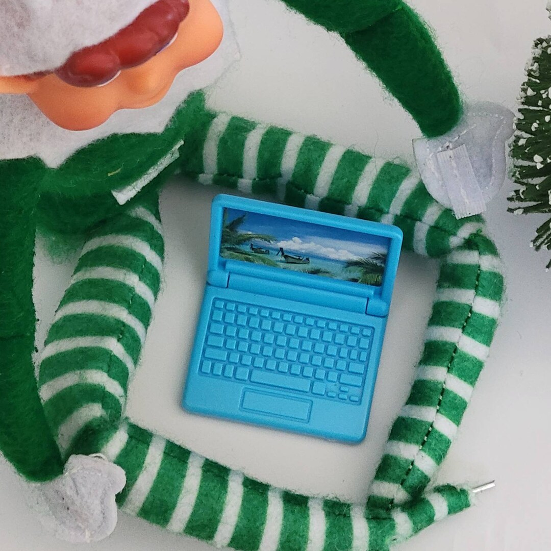 Blue Elf Laptop Computer, Elf Laptop, Elf Prop Computer, Christmas Elf ...