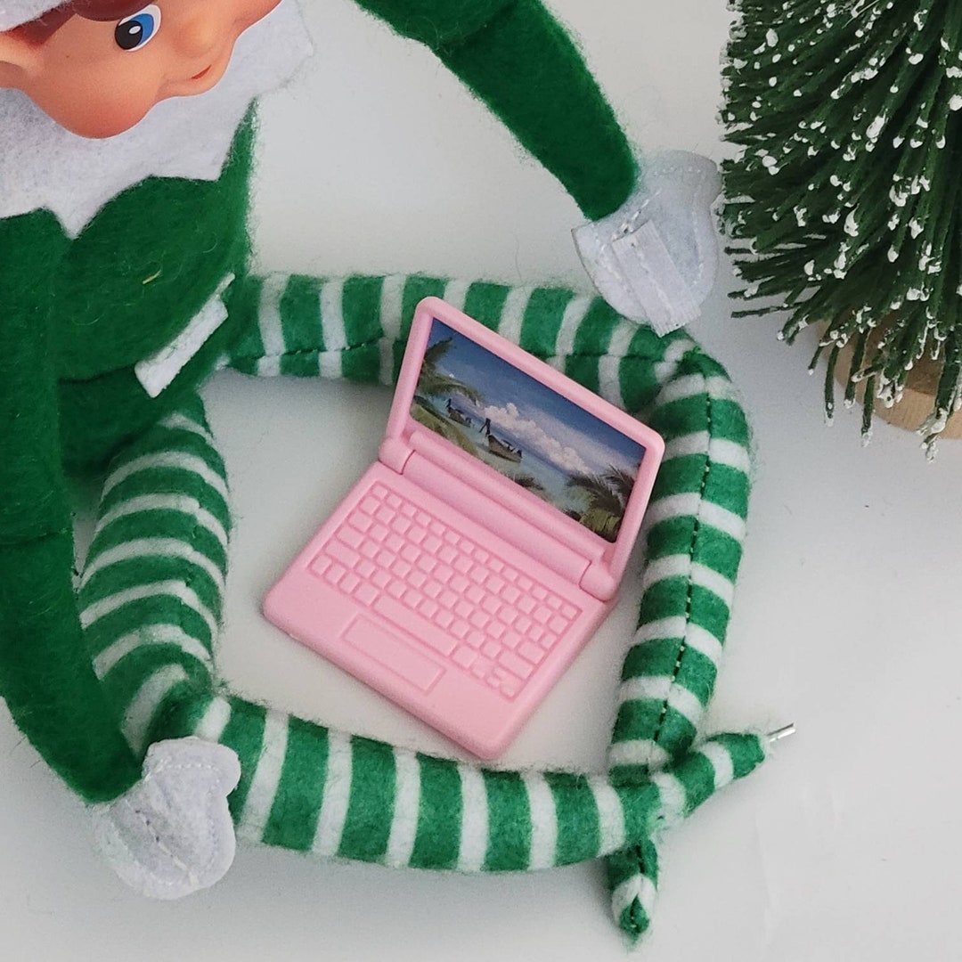 Pink Elf Laptop Computer, Elf Laptop, Elf Prop Computer, Christmas Elf ...