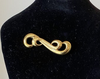 Vintage Napier Gold and Silver Tone Lasso Loops Brooch Pin - Etsy