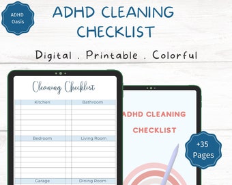 ADHD Cleaning Checklist and Tips - Etsy