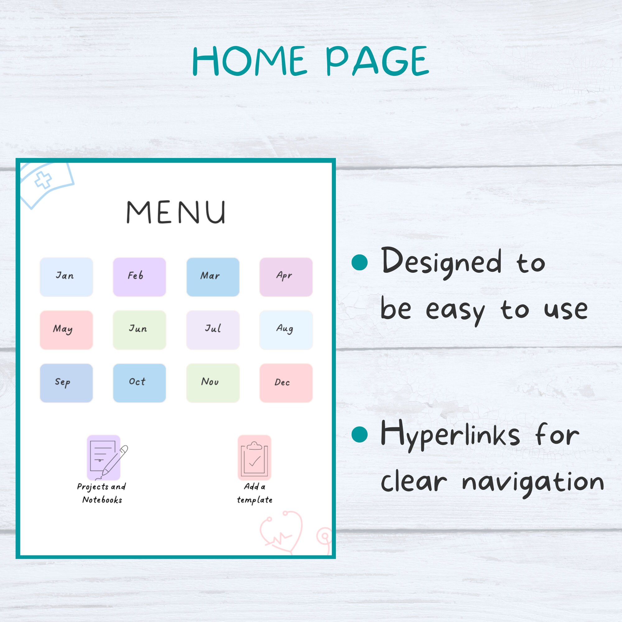 Digital Nursing Student Planner. Undated. iPad and Android Tablets ...