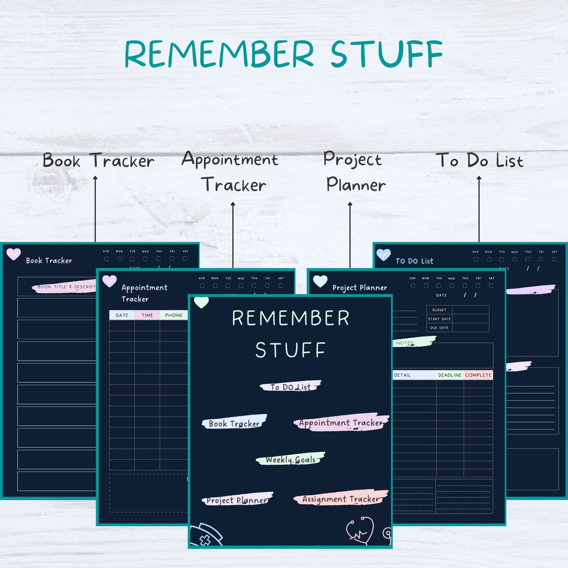 Digital Nursing School Planner Dark Theme. Undated. iPad and Android ...
