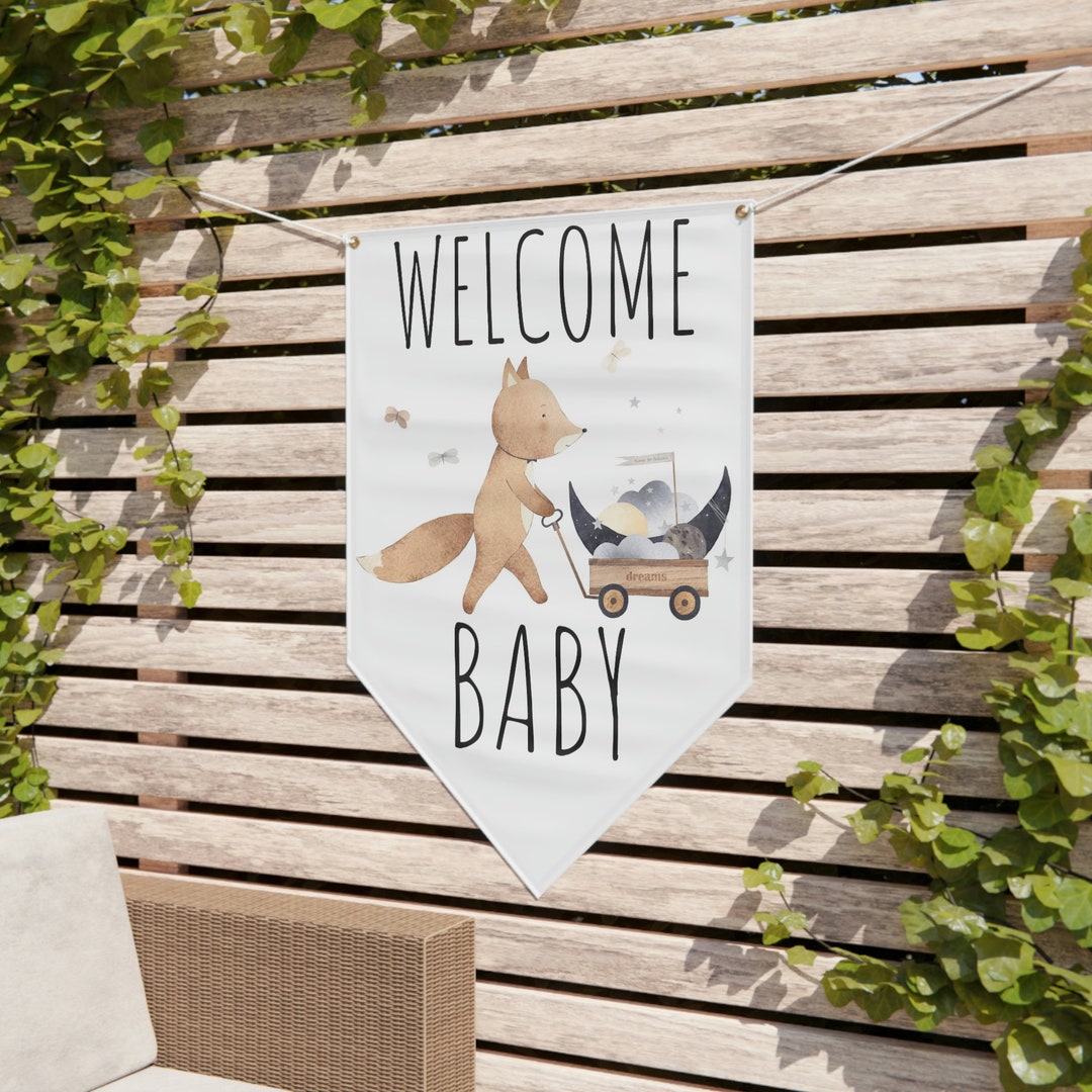 WELCOME BABY FOX Pennant Banner - Etsy