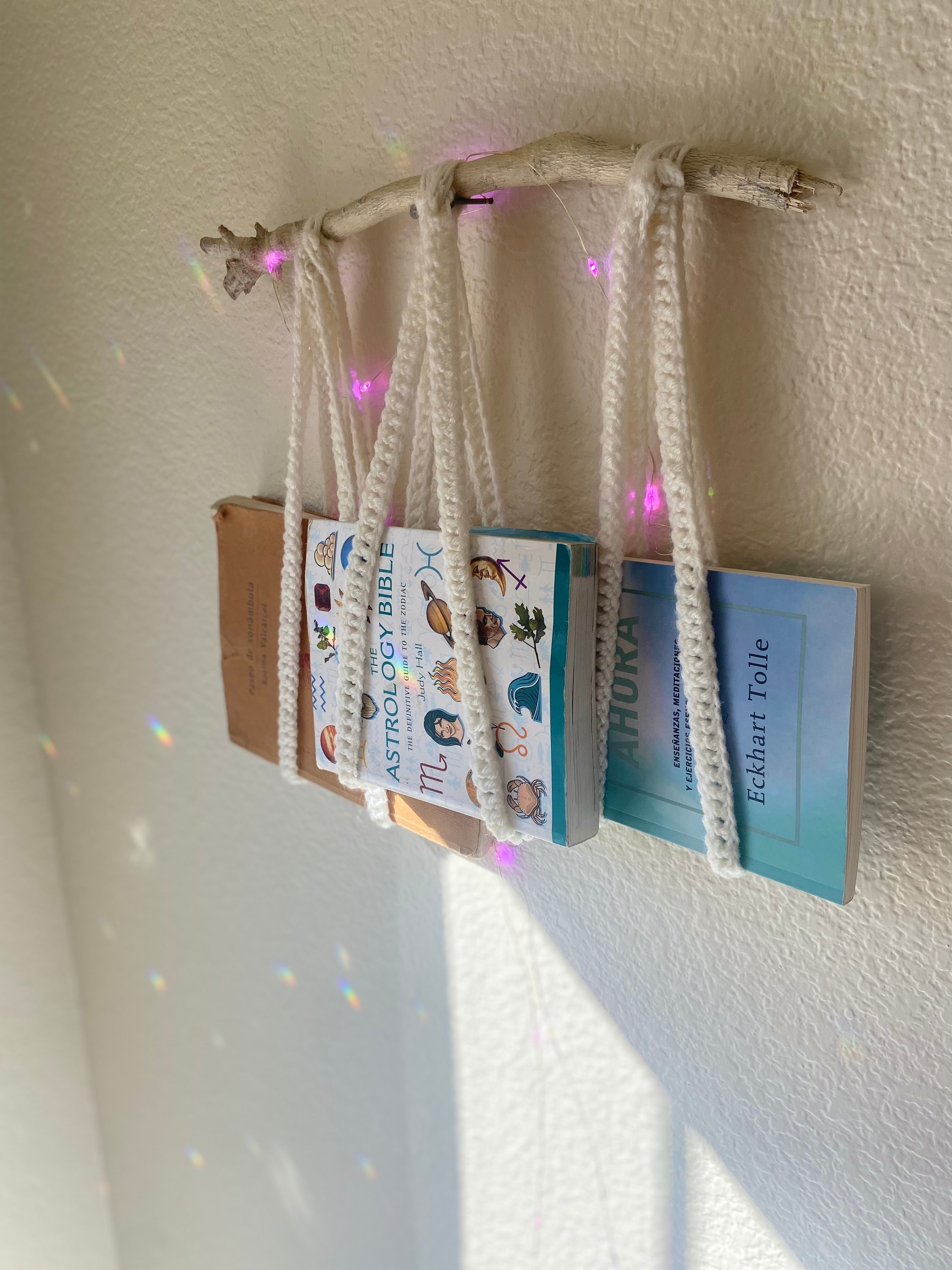 Crochet Book Hanger, Crochet Book Hanging, Crochet Wall Hanging, Boho ...