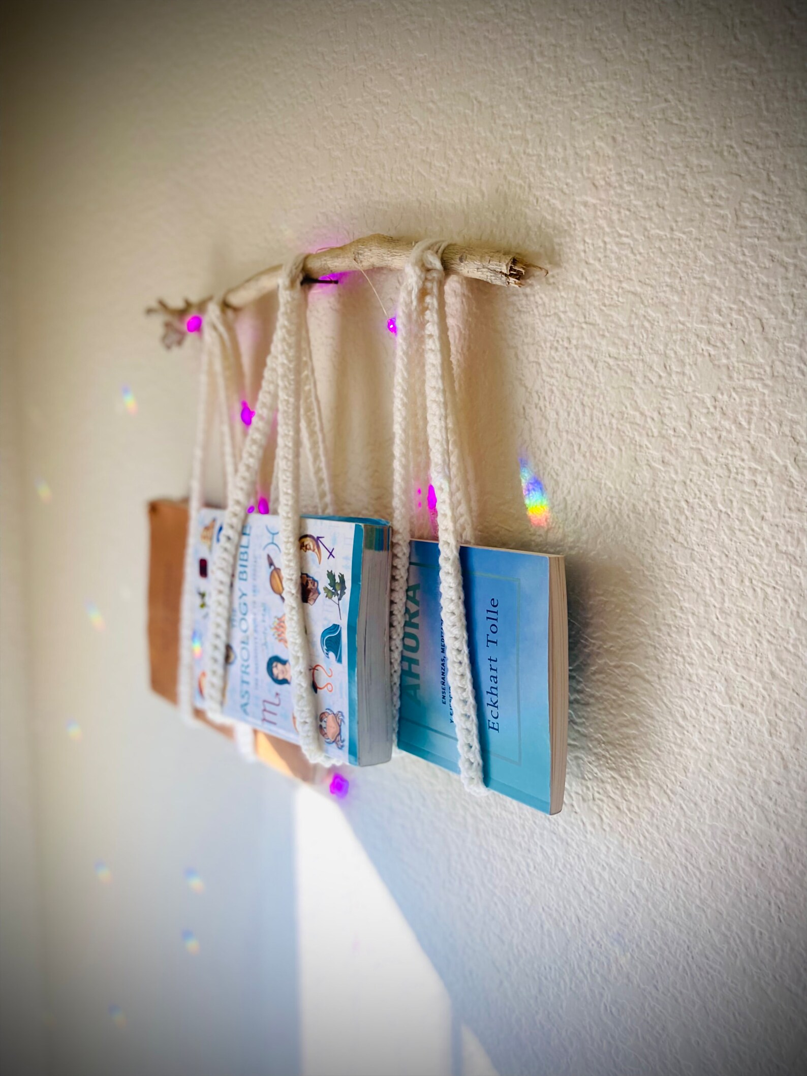 Crochet Book Hanger, Crochet Book Hanging, Crochet Wall Hanging, Boho ...