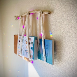 Crochet Book Hanger, Crochet Book Hanging, Crochet Wall Hanging, Boho ...
