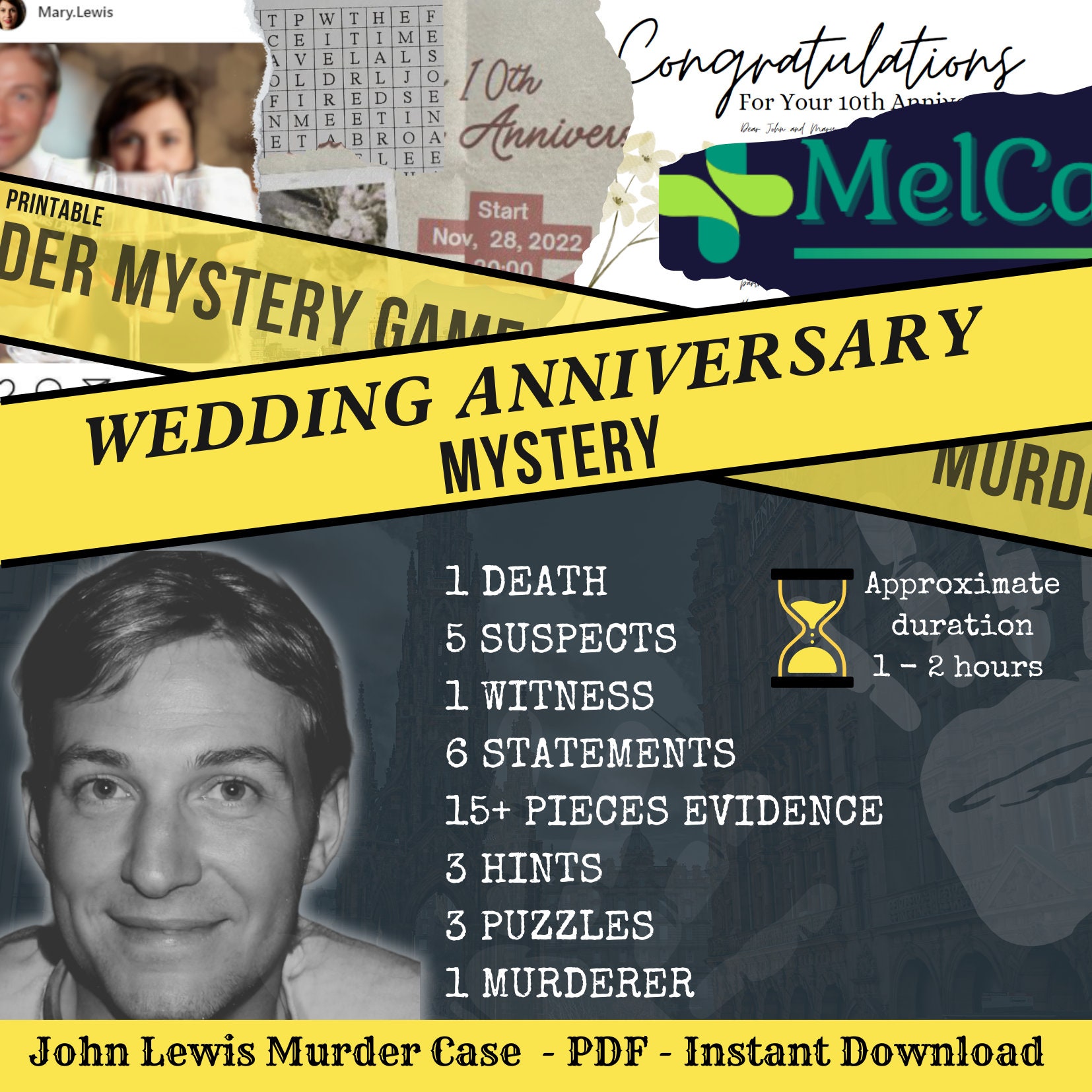 PRINTABLE BUNDLE Detective Games Murder Mystery Games Cold - Etsy