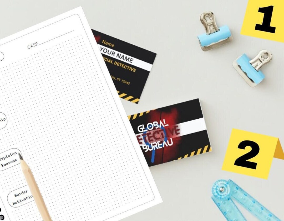 Printable Detective Notepad Editable Detective Card and - Etsy