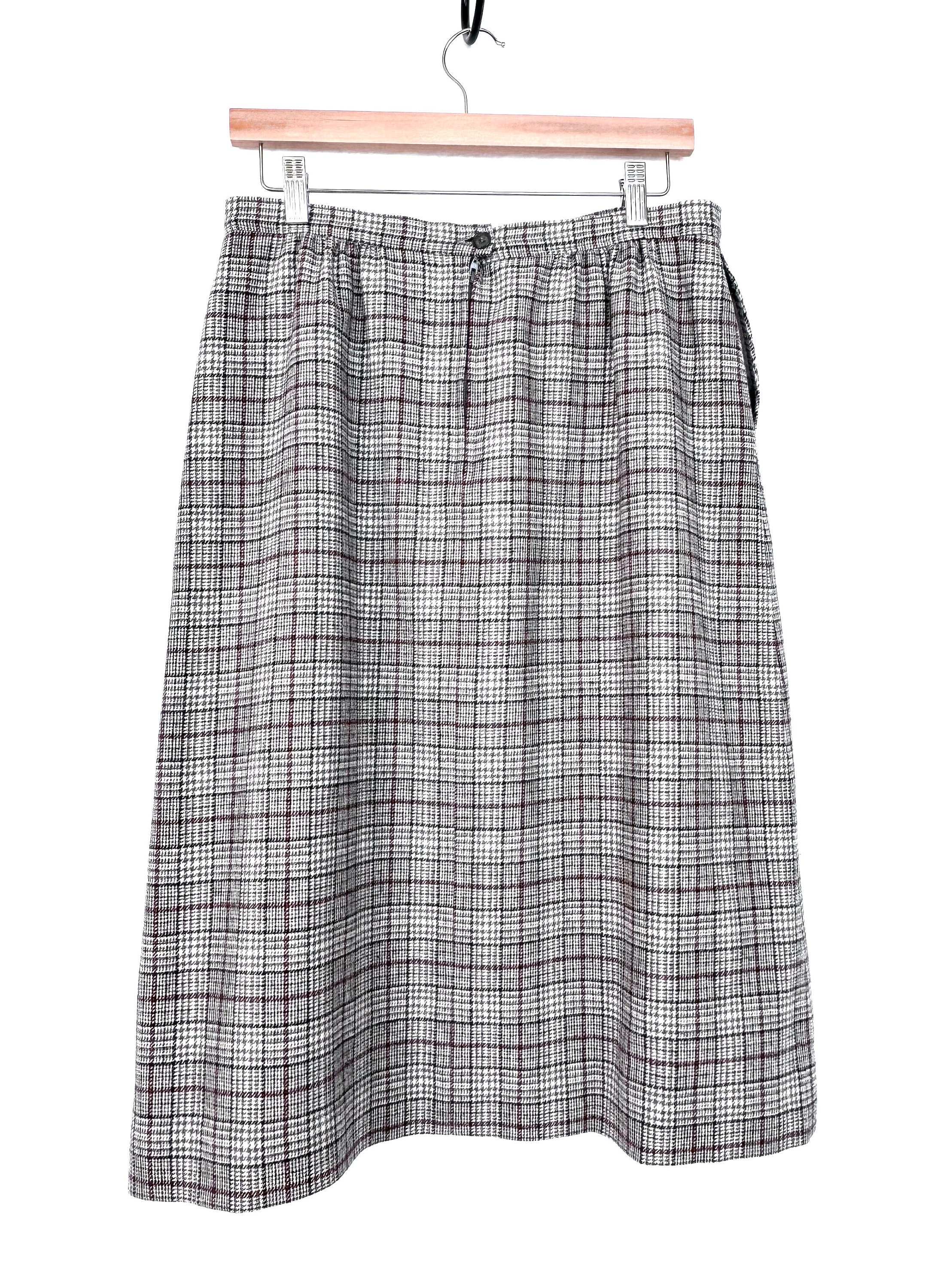 Vintage Pendleton Wool Gold Label Black, Grey, Red and Cream Plaid ...