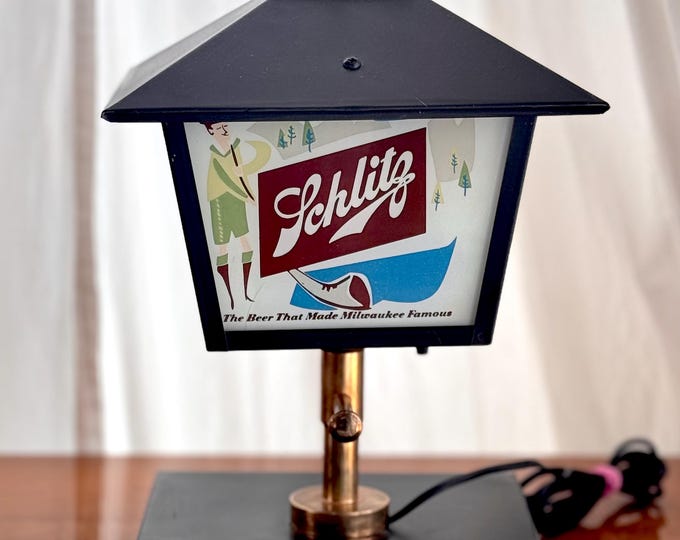 Vintage 1958 Schlitz Beer Table Light: Original Bar Decor - Etsy
