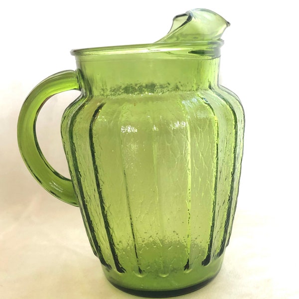 Shop Green Glass Pitcher - Etsy