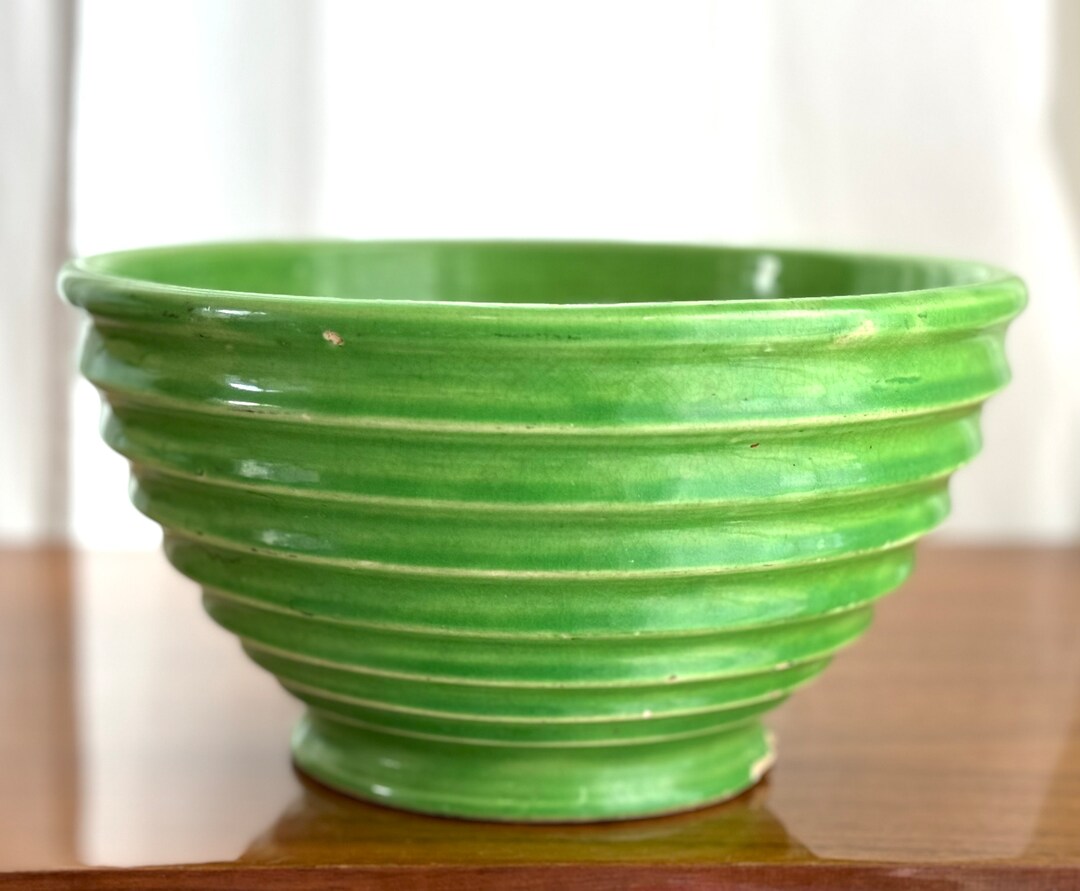 Rare, 1930's Gorgeous Green Antique Bauer Pottery Ringware, Beehive ...