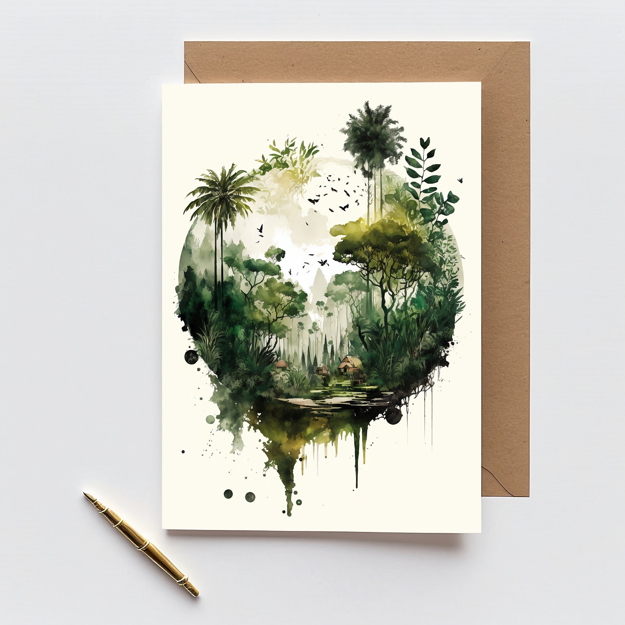 Jungle World / Wall Deco / Poster / Rain Forest / Digital / Download ...