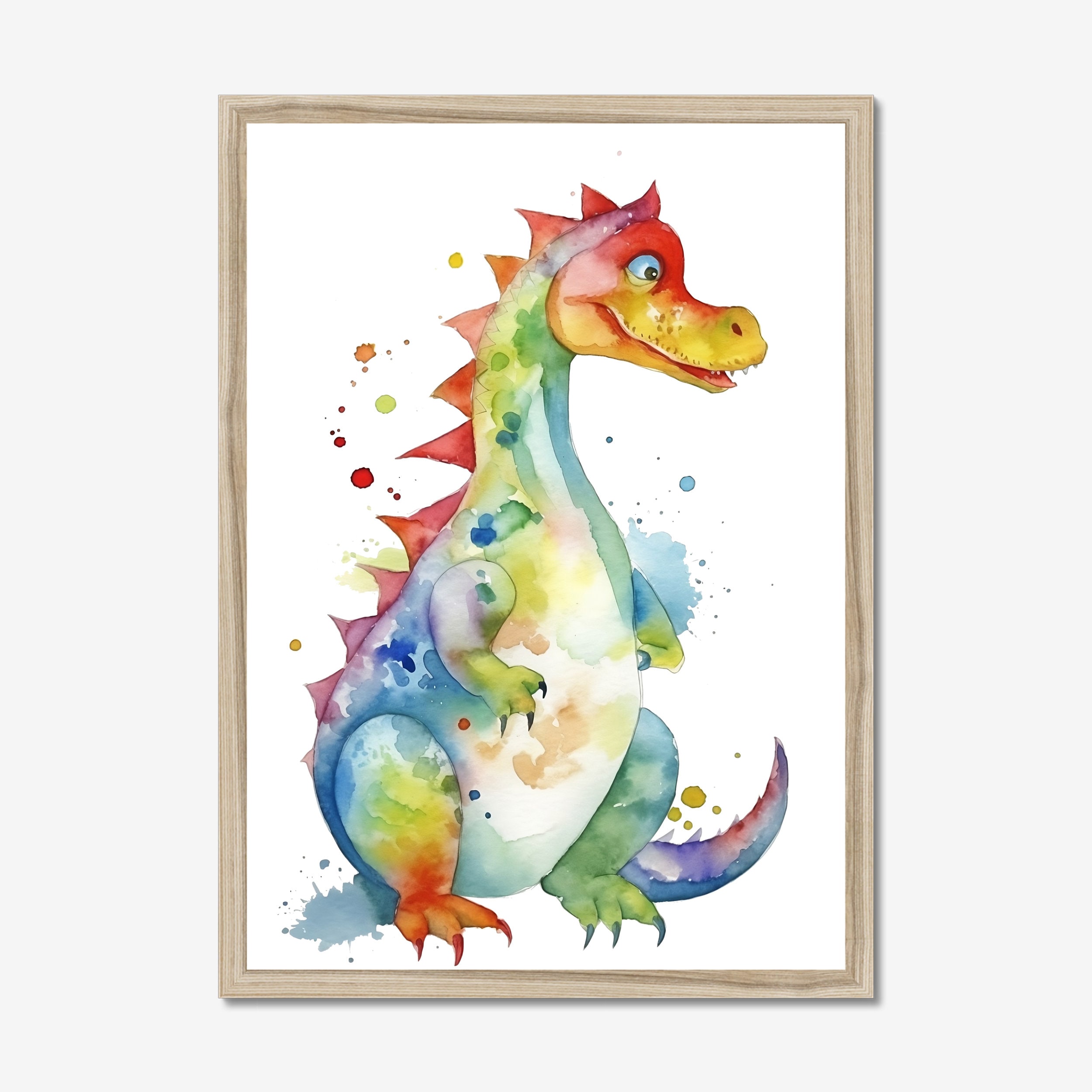 Dinosaur Watercolor PRINTABLE ART Instant Download Dinosaur Poster Gift ...