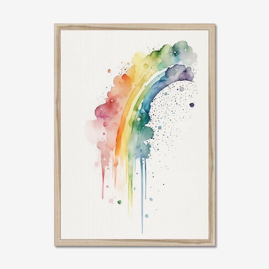 Rainbow / Watercolor / Picture / Poster / Digital / Instant Download - Etsy