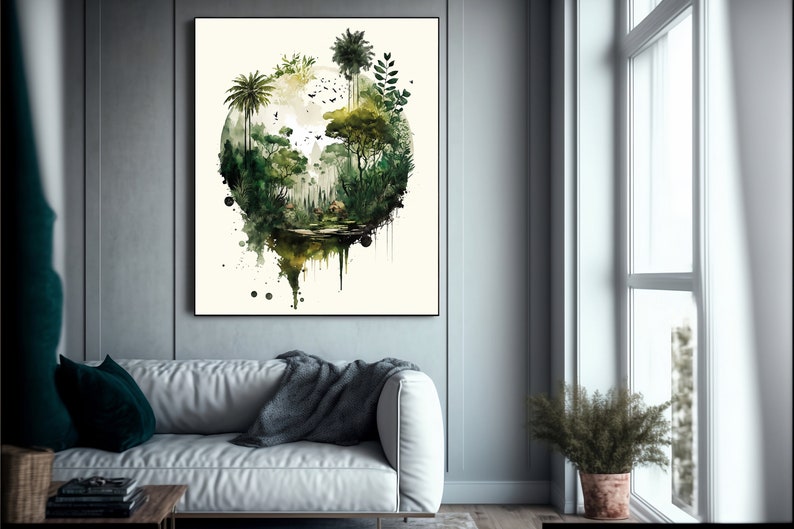 Jungle World / Wall Deco / Poster / Rain Forest / Digital / Download ...