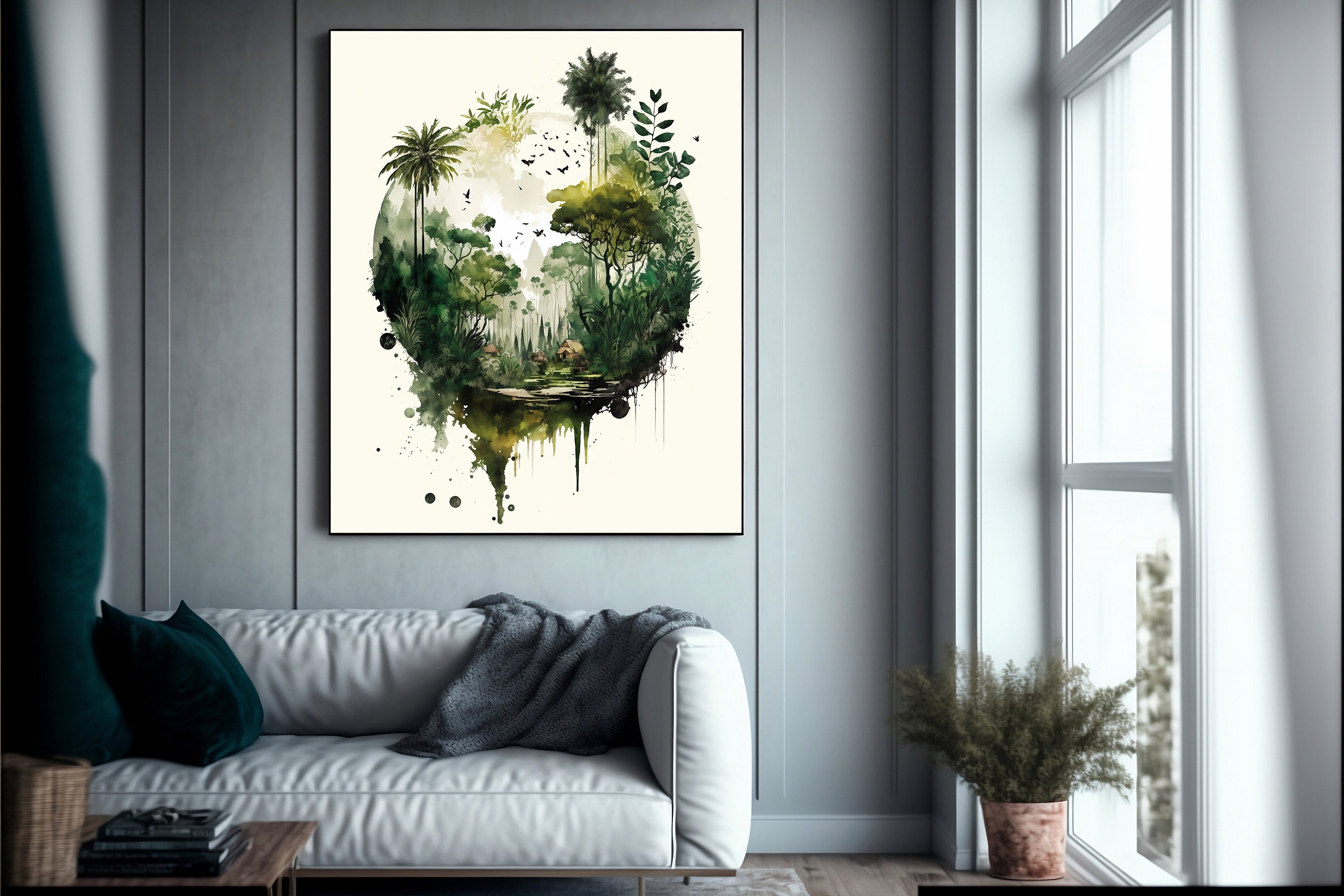 Jungle World / Wall Deco / Poster / Rain Forest / Digital / Download ...