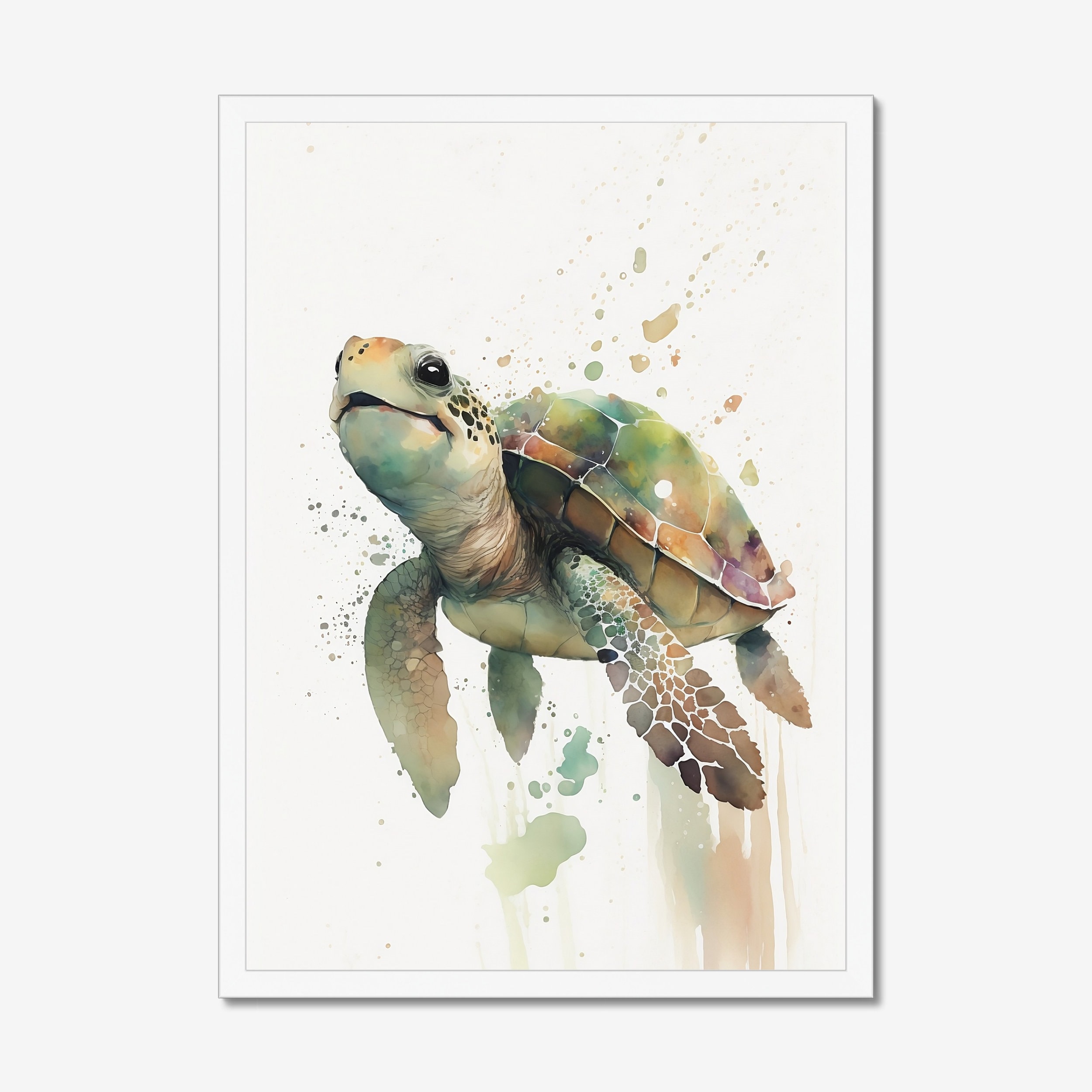 Turtle / Watercolor / Poster / Picture / Aquarelle / Instant Download ...