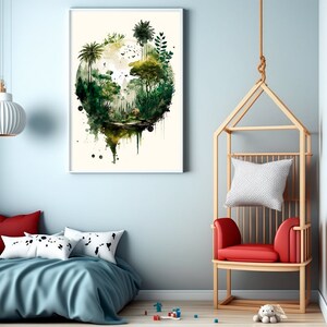 Jungle World / Wall Deco / Poster / Rain Forest / Digital / Download ...