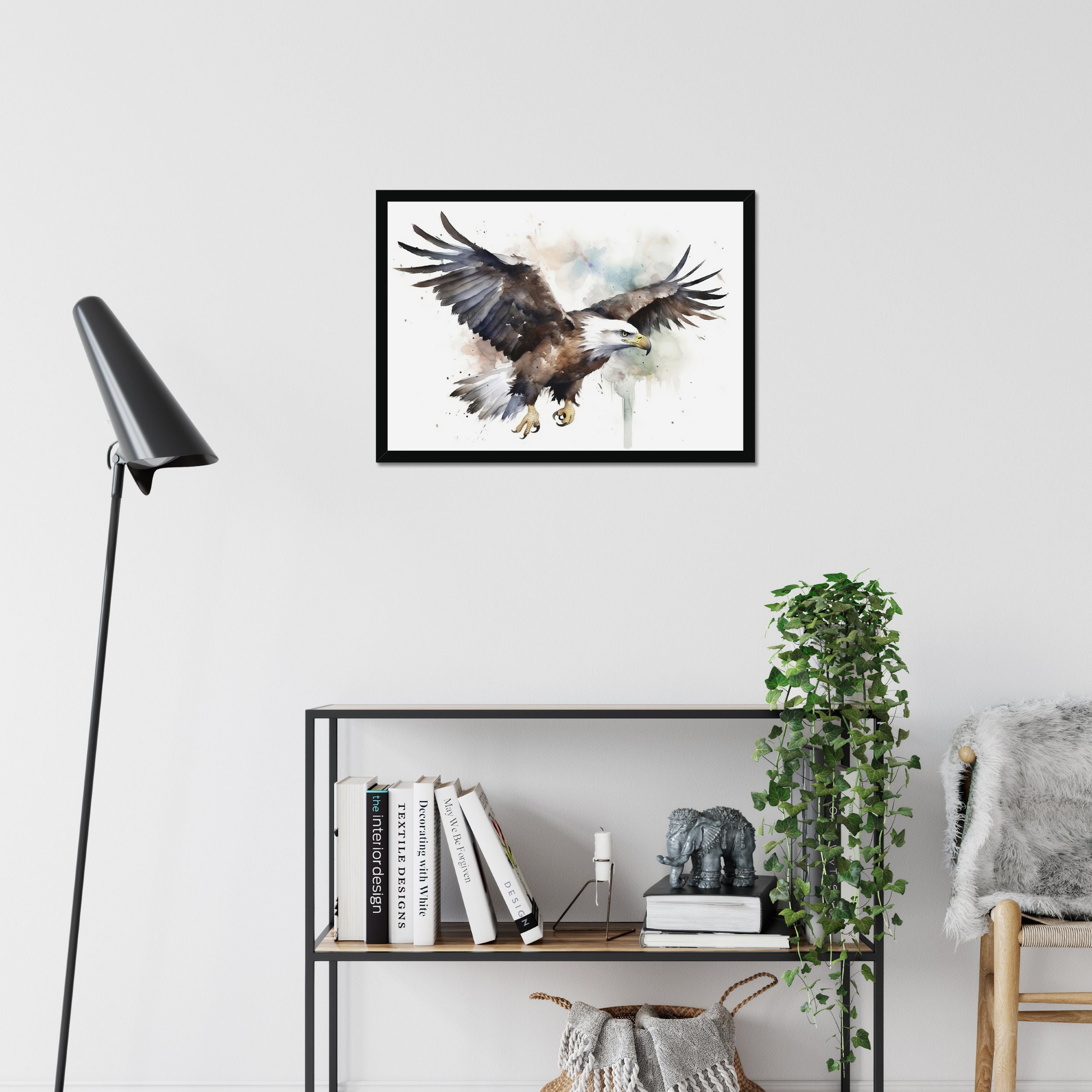 Eagle in Flight / Watercolor / Poster / Instant Download / Printable - Etsy