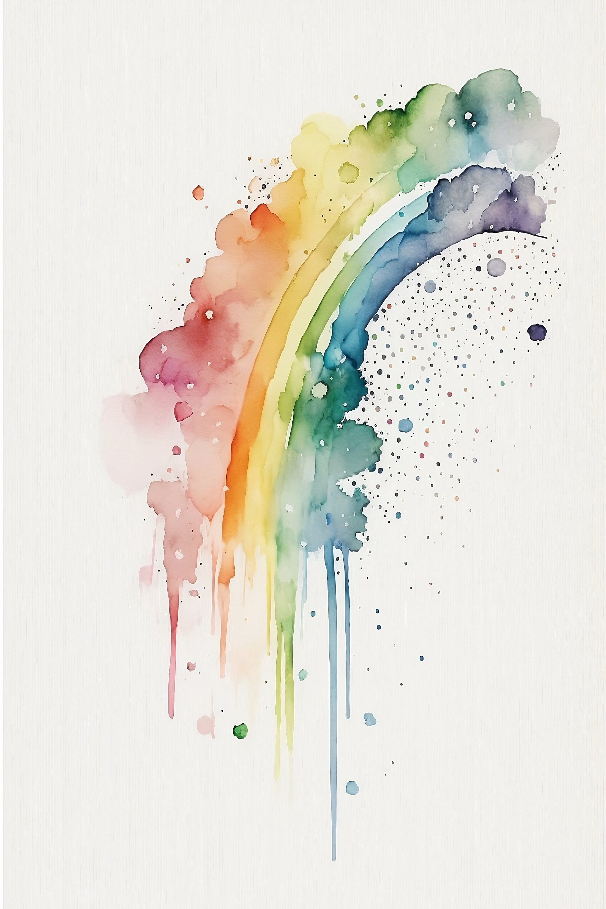 Rainbow / Watercolor / Picture / Poster / Digital / Instant Download - Etsy