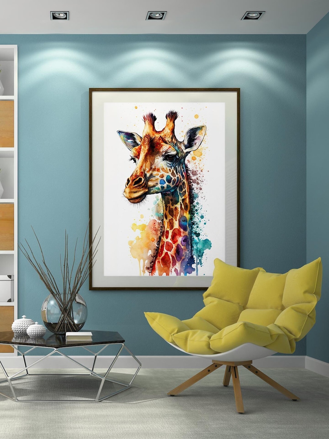 Giraffe Wall Art Giraffe Art Print Giraffe Painting - Etsy