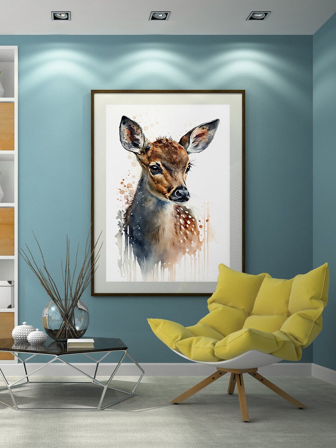 Fawn Art Print Fawn Wall Art Fawn Painting Fawn Print - Etsy