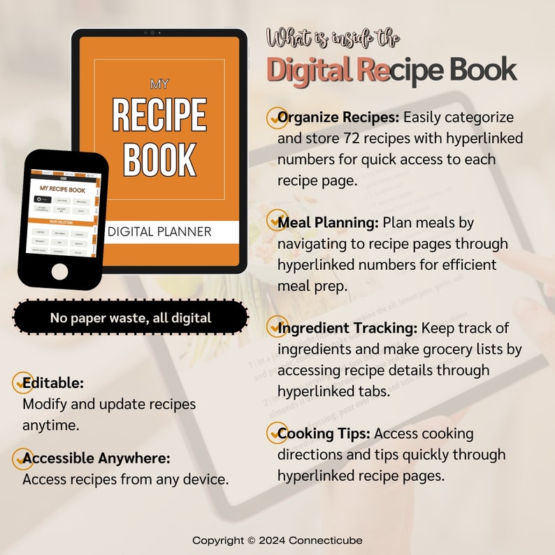 Digital Recipe Book - Digital Meal Planner, Goodnotes, Notability ...