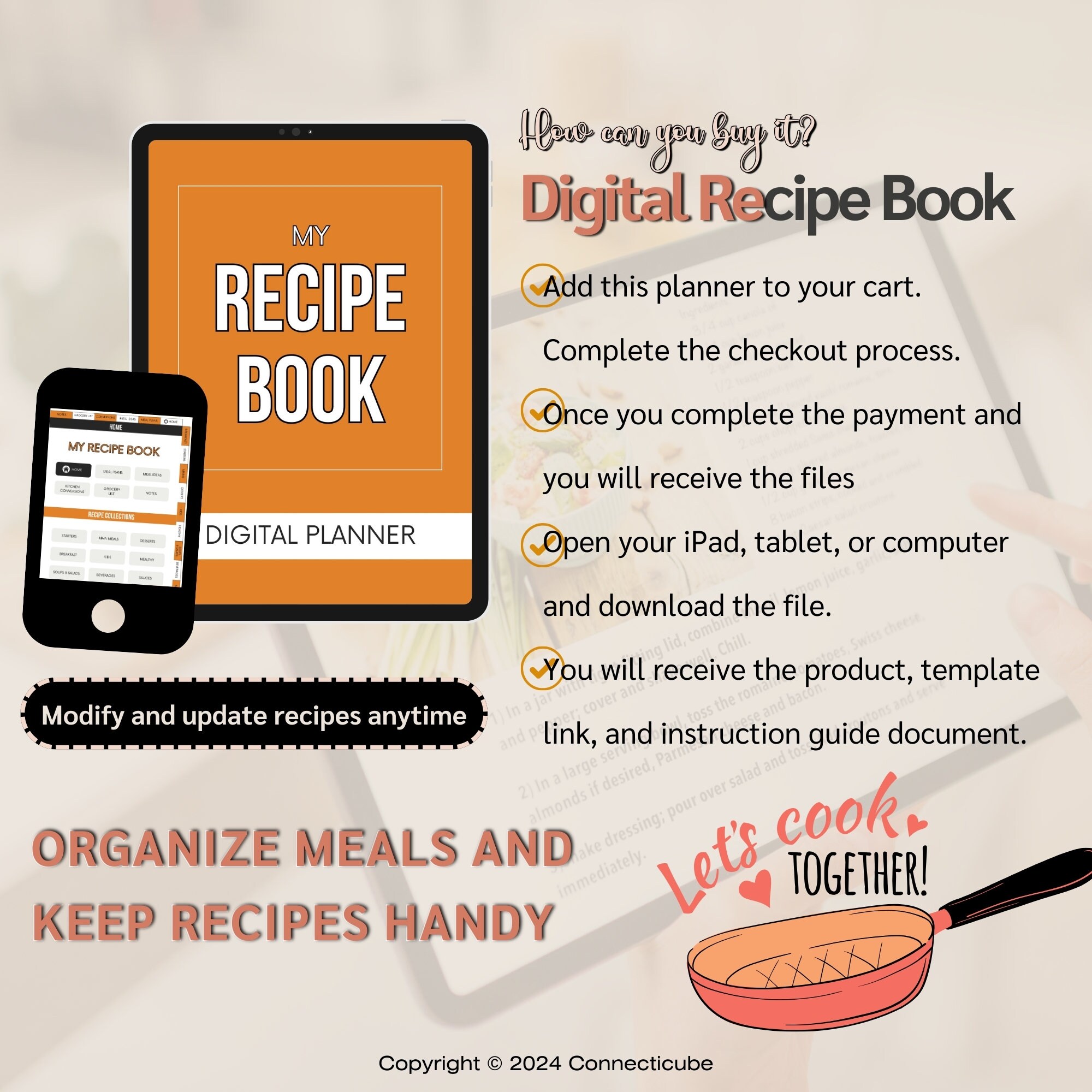 Digital Recipe Book - Digital Meal Planner, Goodnotes, Notability ...