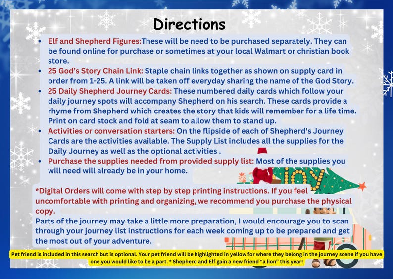 Shepherd & Elf Search for Jesus : God's Story 25 Day Advent Calendar - Etsy