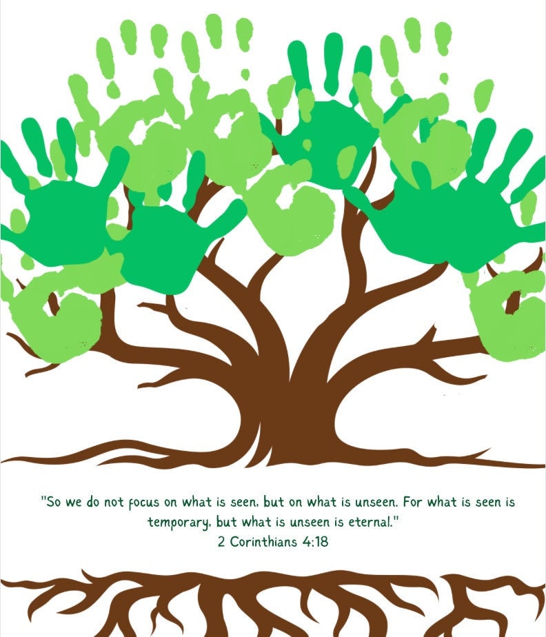 Handprint Tree Craft for Kids, Sunday School Craft, Bible Study Craft ...