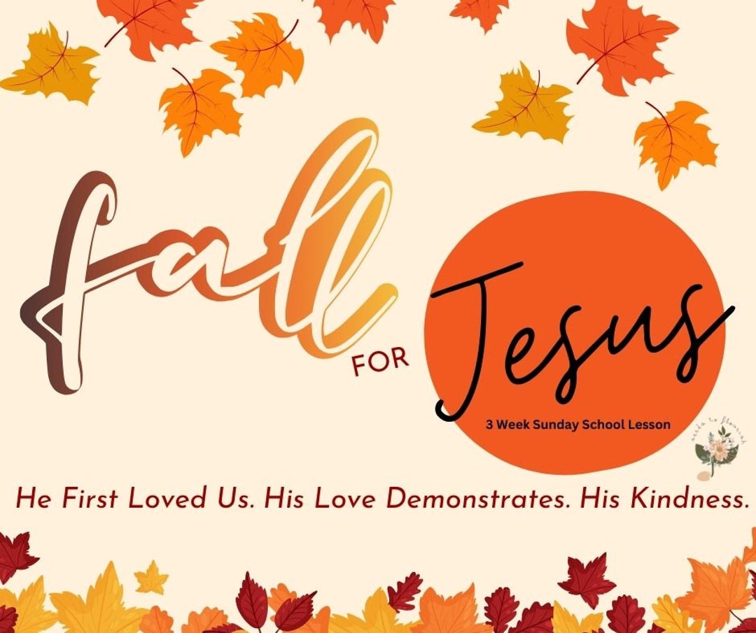 Fall for Jesus | 3 Week Sunday School Lesson - Etsy
