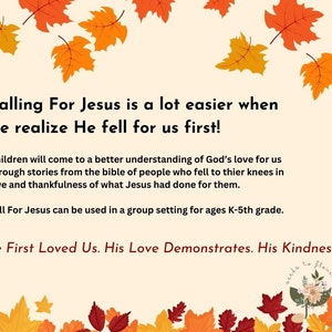 Fall for Jesus | 3 Week Sunday School Lesson - Etsy
