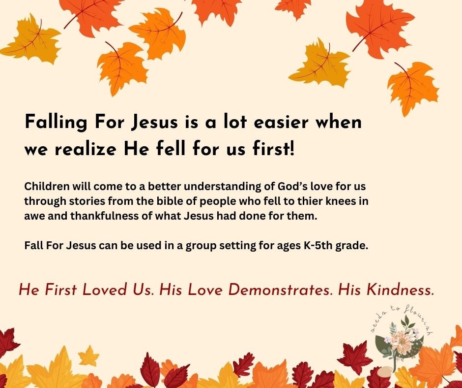 Fall for Jesus | 3 Week Sunday School Lesson - Etsy