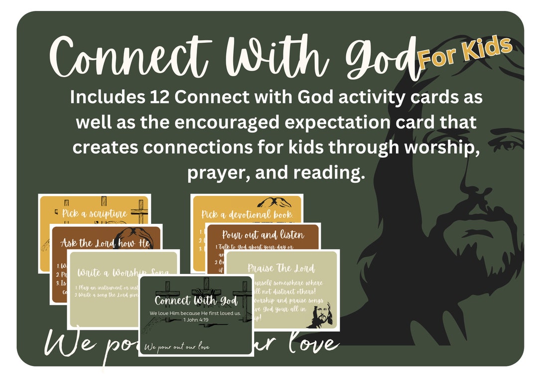 Connect With God Activity Cards for Kids Neutral - Etsy