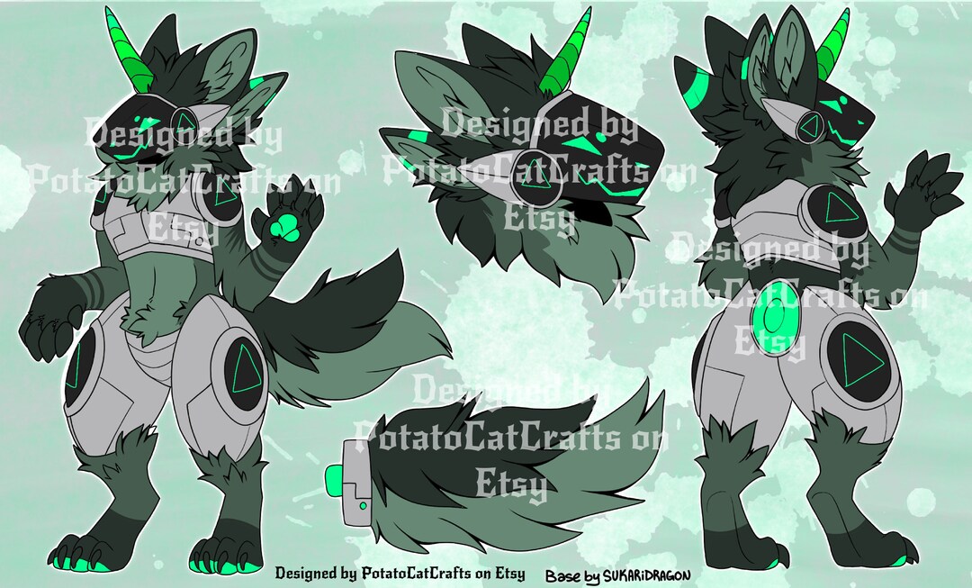 Green Protogen Adopt Full Reference Sheet - Etsy