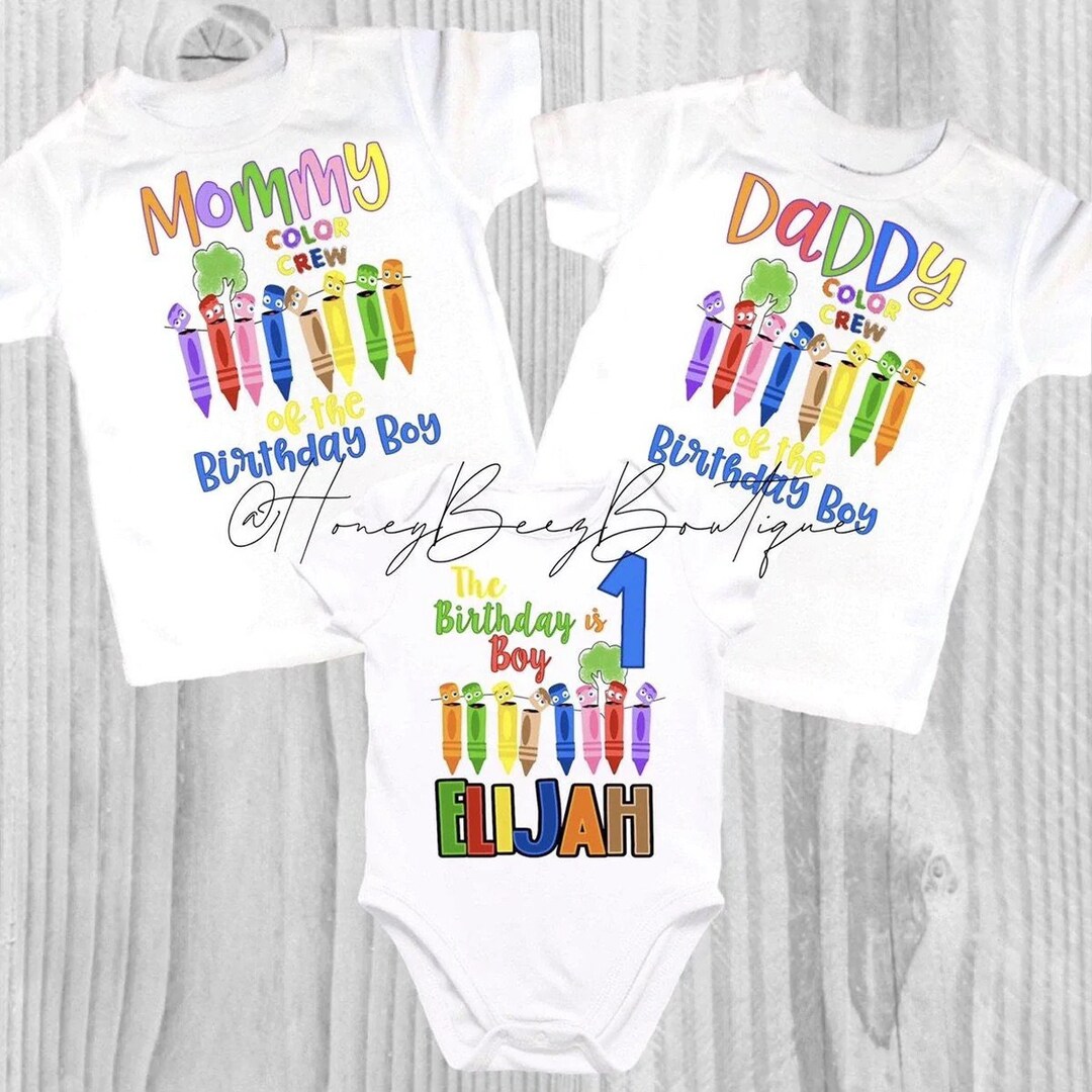 Color Crew Boy Birthday - Etsy