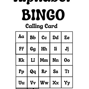 15 Bingo Cards, Bingo Game, Alphabet Bingo Cards, Party Games, School ...